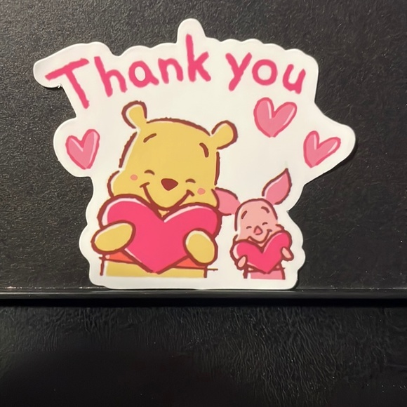Disney | Design | Pooh And Piglet Thank You Sticker | Poshmark